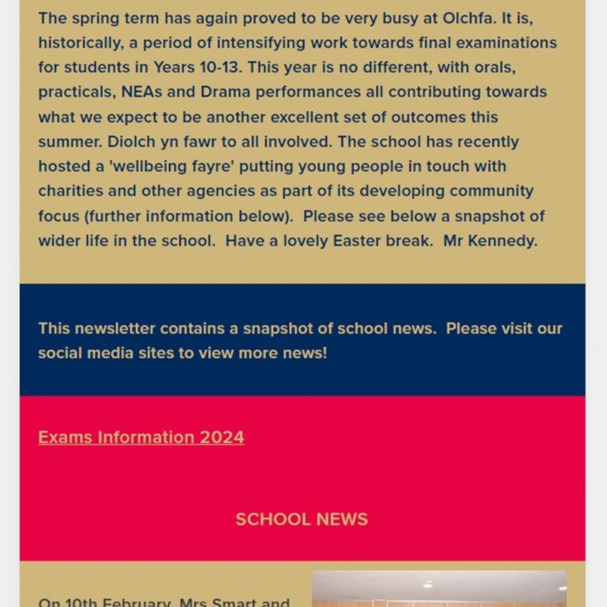 Olchfa - Easter Newsletter
