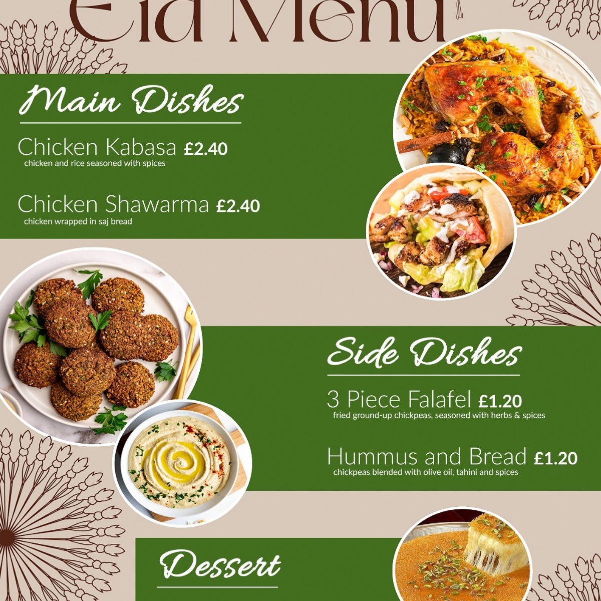 Olchfa - Eid Menu